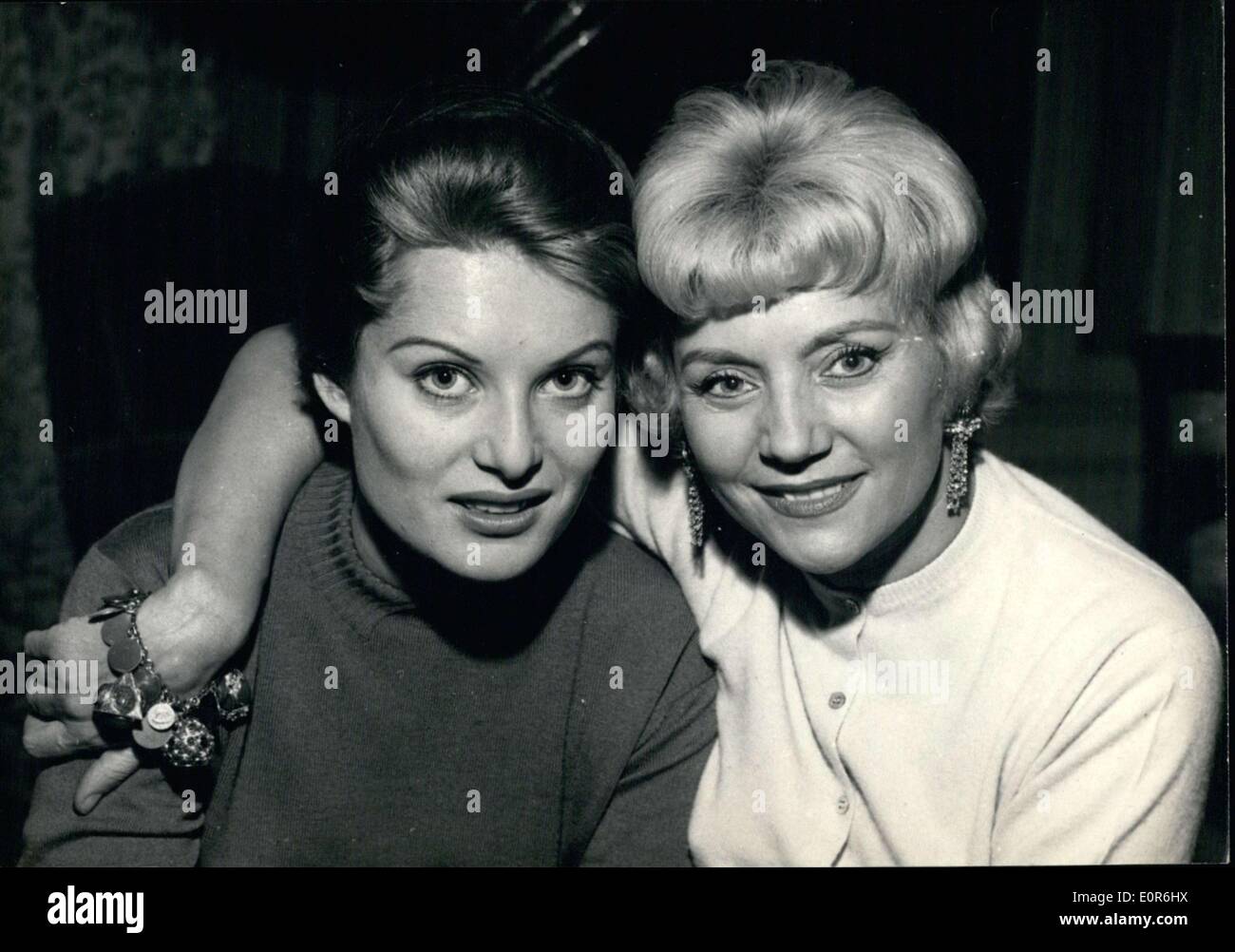 Apr. 08, 1958 - Belinda Lee and French Starlet Yvette Lebon Stock Photo ...