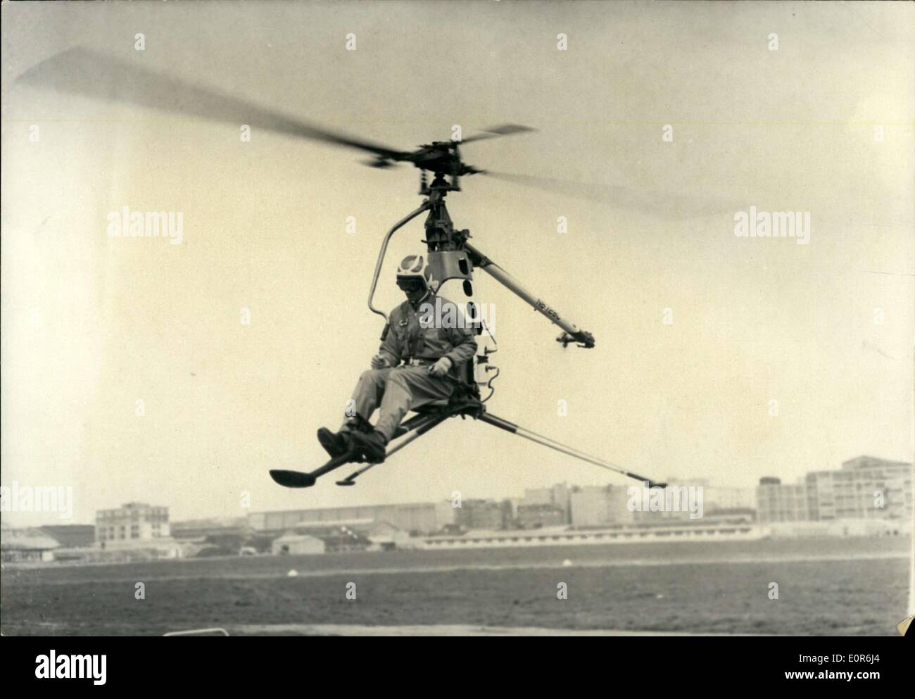 Apr. 11, 1958 - The Rotorcycle in Flight Stock Photo - Alamy