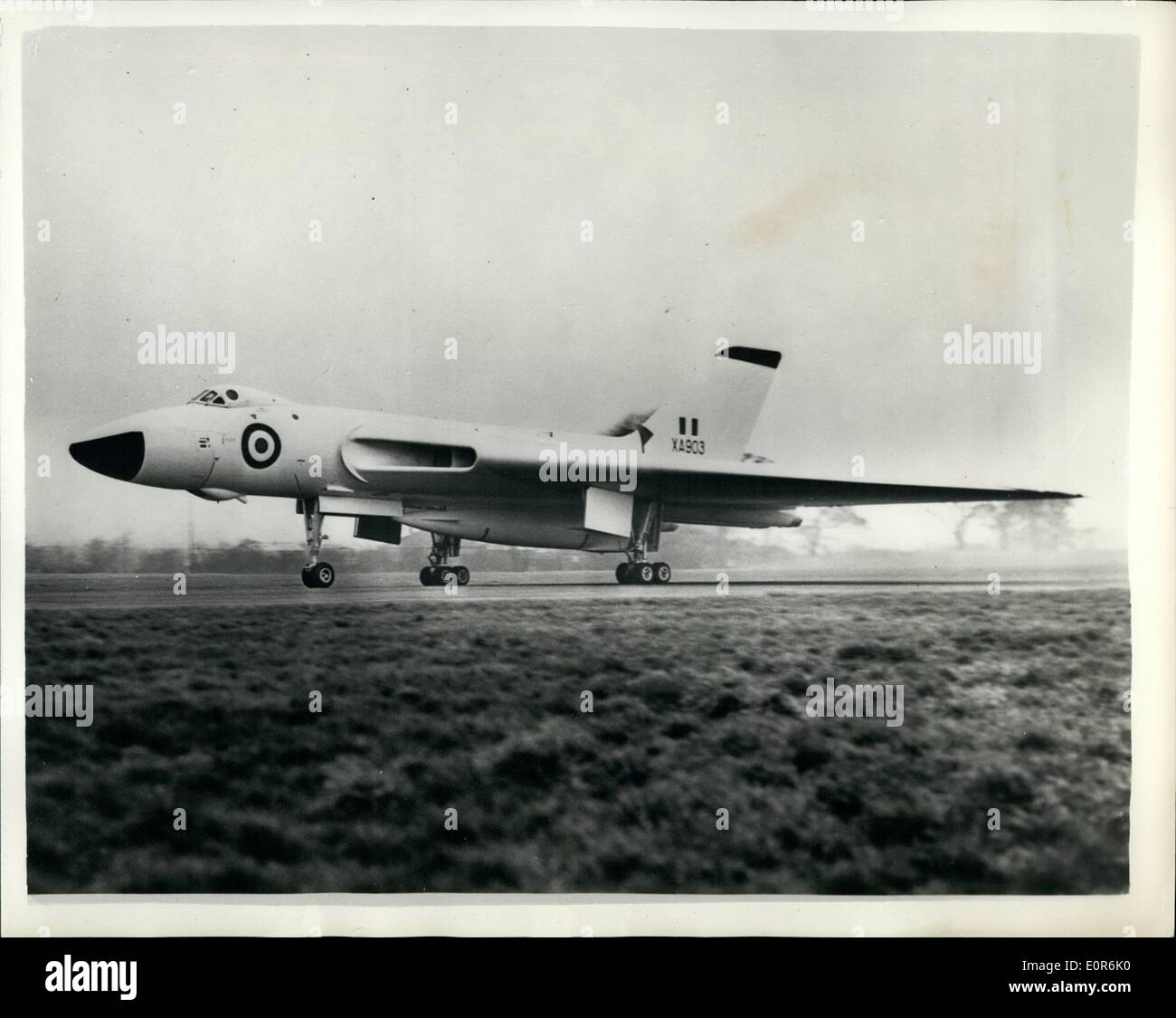 Apr. 19, 1958 - 19-4-58 British Vulcan Bomber has guided bomb. Britain ...