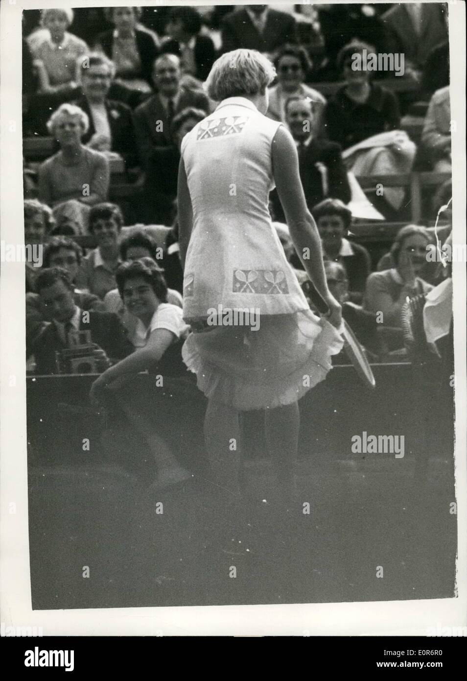 Jun. 06, 1958 - Wightman Cup, at Wimbledon. ShirleyÃ¢â‚¬â„¢s Underskirt ...