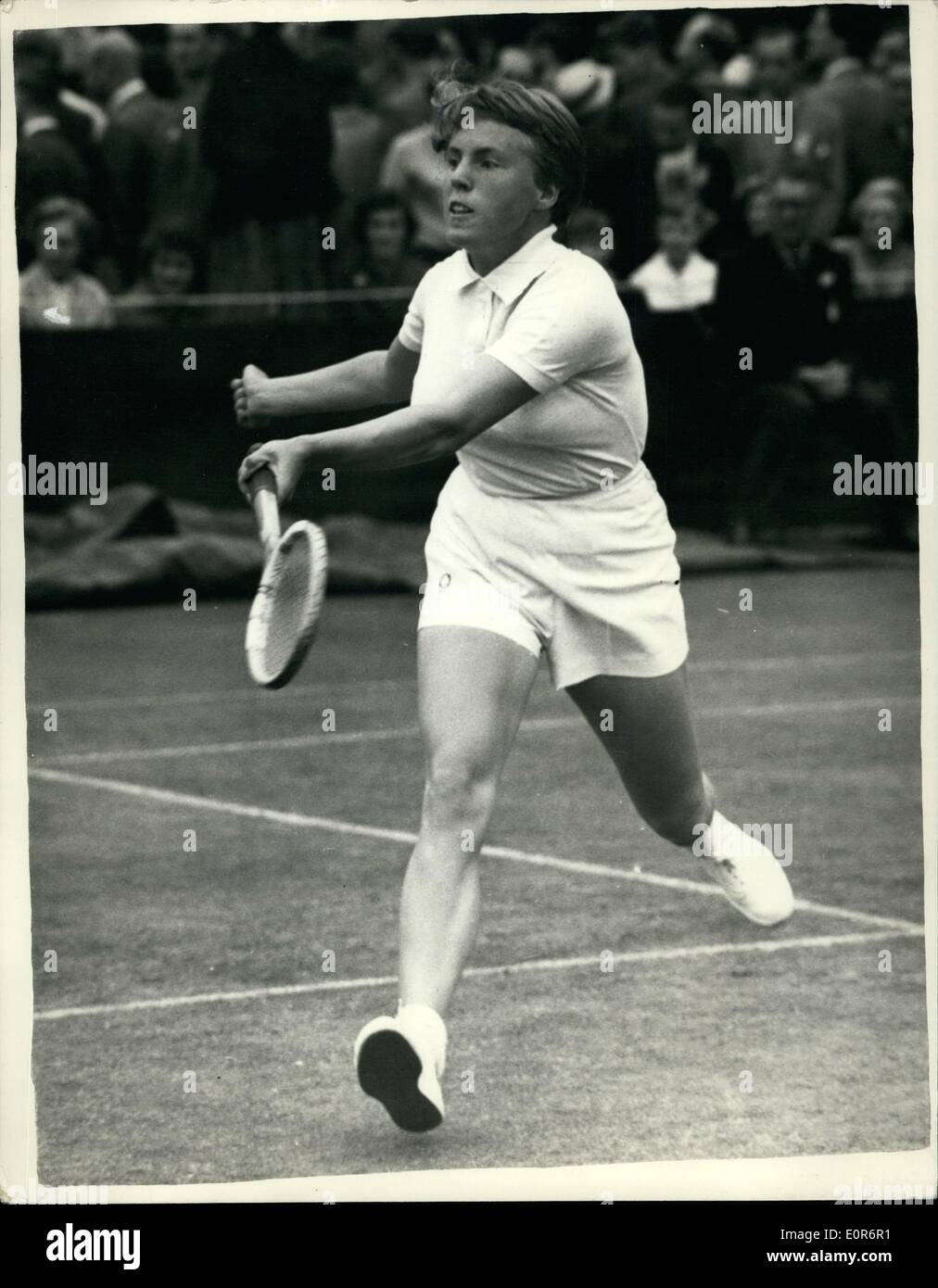 Jun. 06, 1958 - Wimbledon Tennis Championships Miss Hayden In Play Miss ...