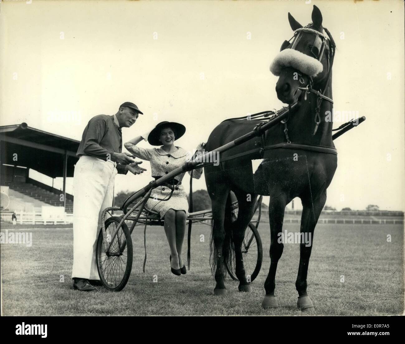 May 05, 1958 - Julie Wilson Tries Out Trotting Racing: Julie Wilson ...
