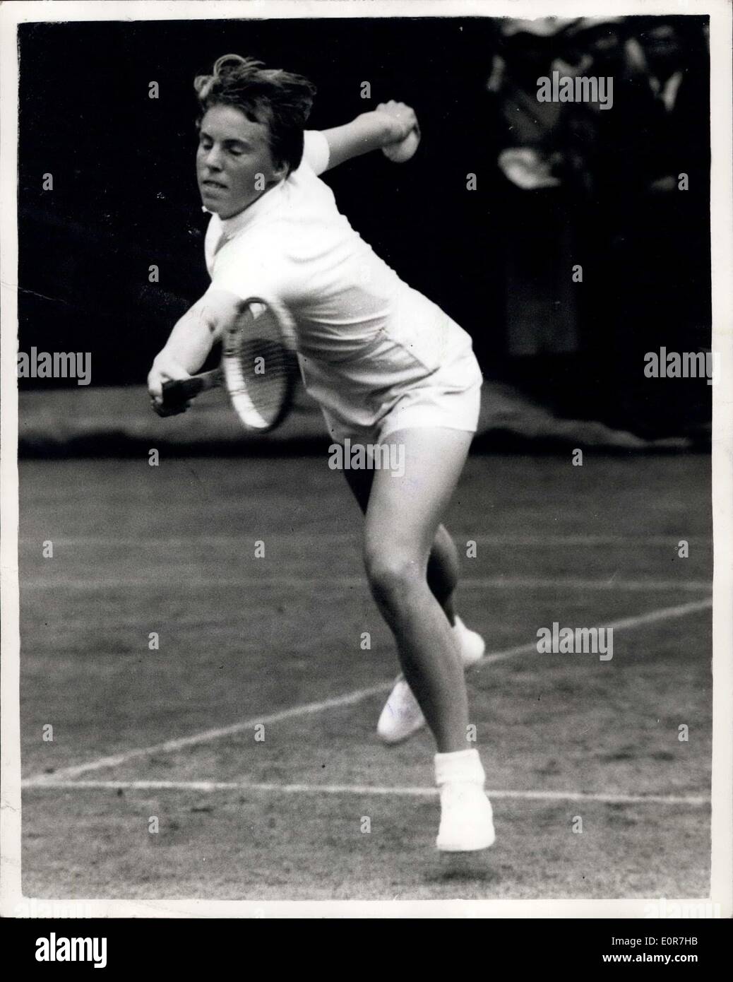 Jul. 01, 1958 - Wimbledon Tennis Championships. Ann Haydon Beats Miss ...