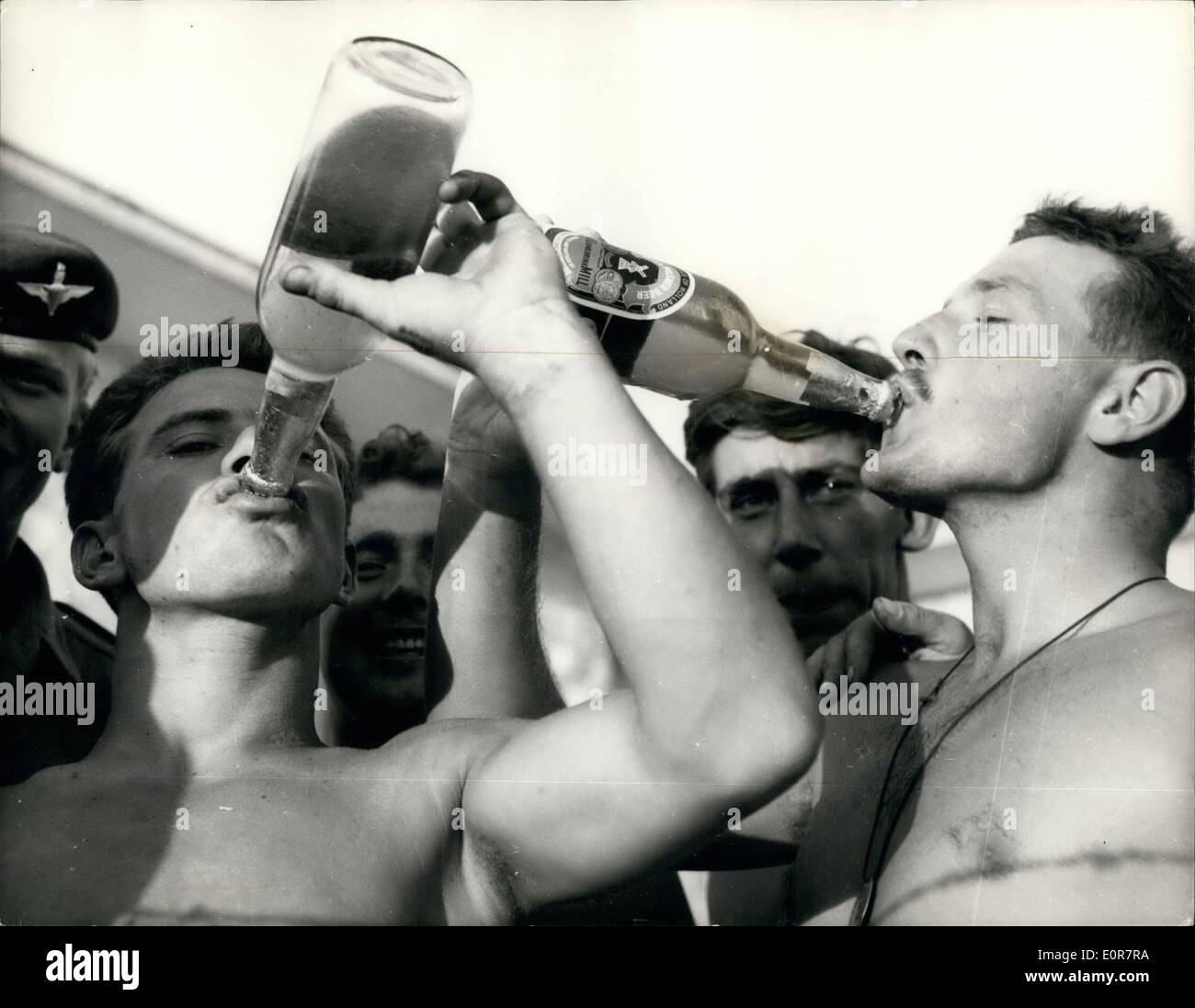 Jul. 07, 1958 - The ''Red Devils'' - In Jordan.. A Welcome Drink ...