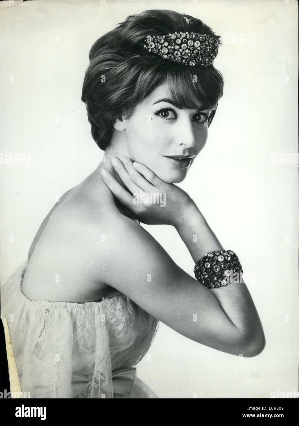 Jul. 18, 1958 - The dress is by Maggy Rouff and the jewelry is made out ...