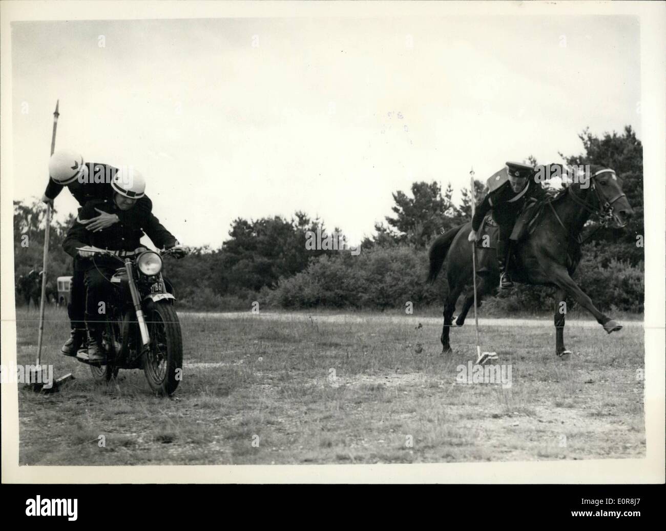 Jul. 07, 1958 - Rehearsing for the searchlight tattoo.: At this vear's ...
