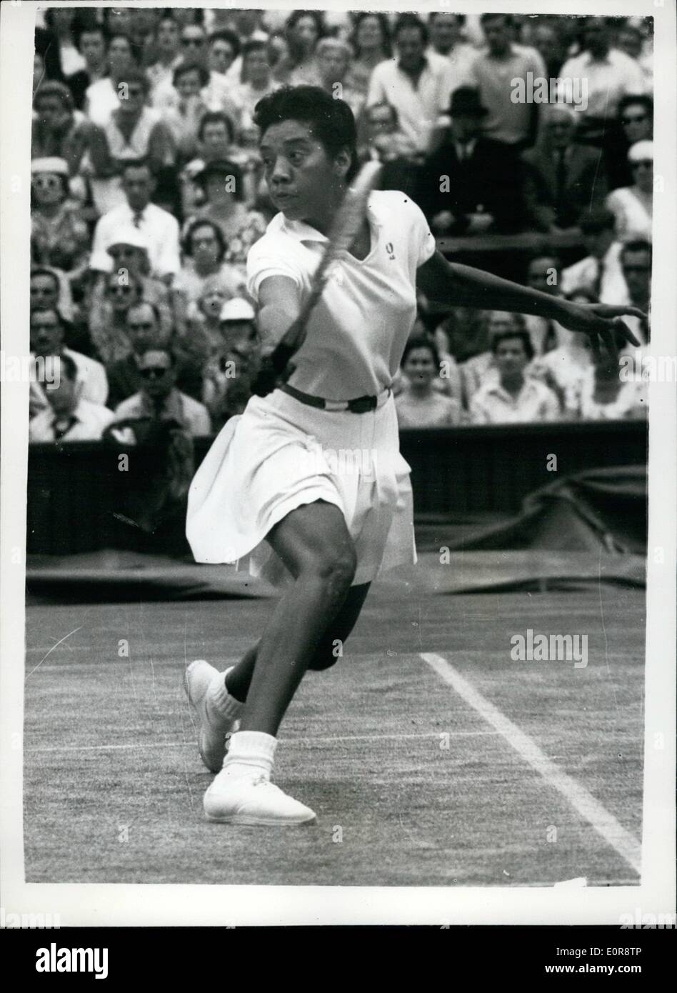 Jul. 07, 1958 - Women's Singles Semi-Final At Wimbledon. Ann Haydon V ...