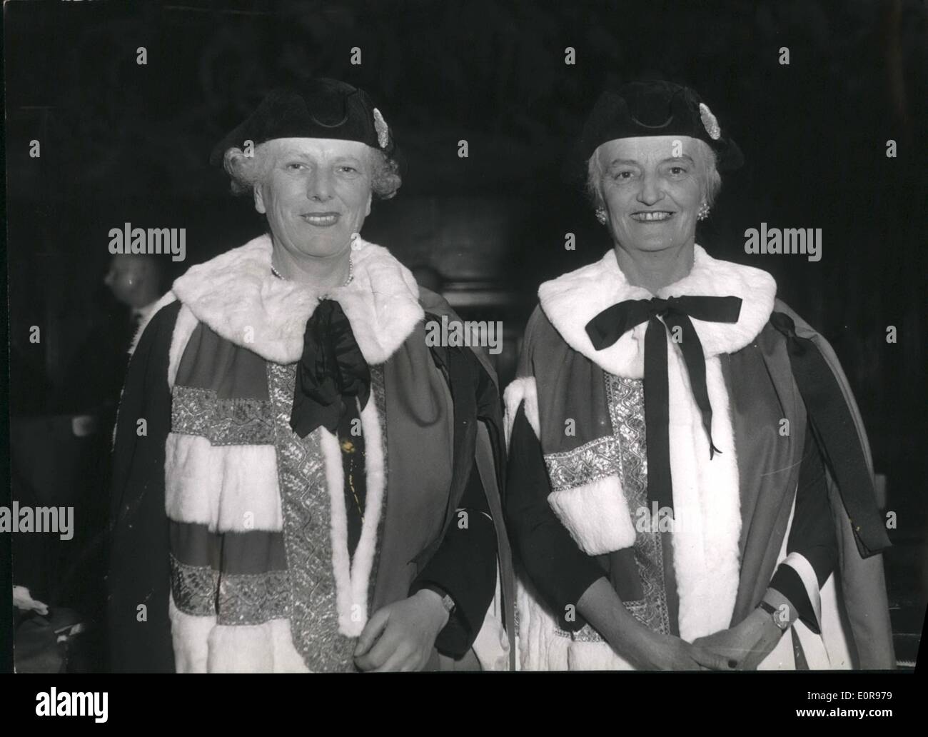 Oct. 10, 1958 - Life Peers And Peeresses take Their Seats: Photo shows ...