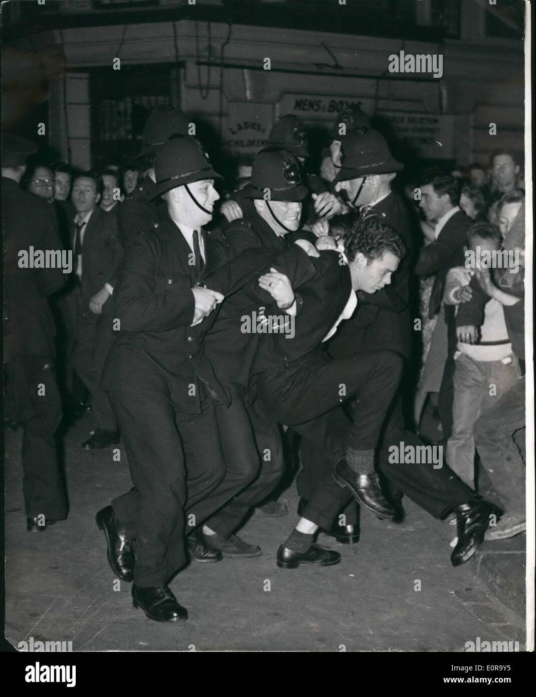 Sep. 09, 1958 - ''Colour'' riots in Notting Hill gate a demonstrator is ...