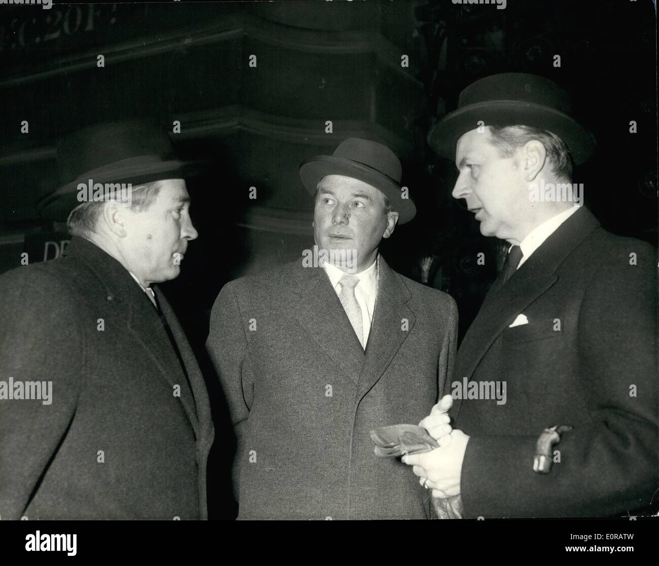 Nov. 11, 1958 - Head of the West German Defence Ministry in London ...