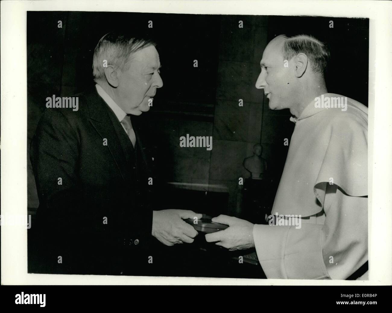 Dec. 12, 1958 - Father Pire of Belgium Receives his Nobel Prize, In ...