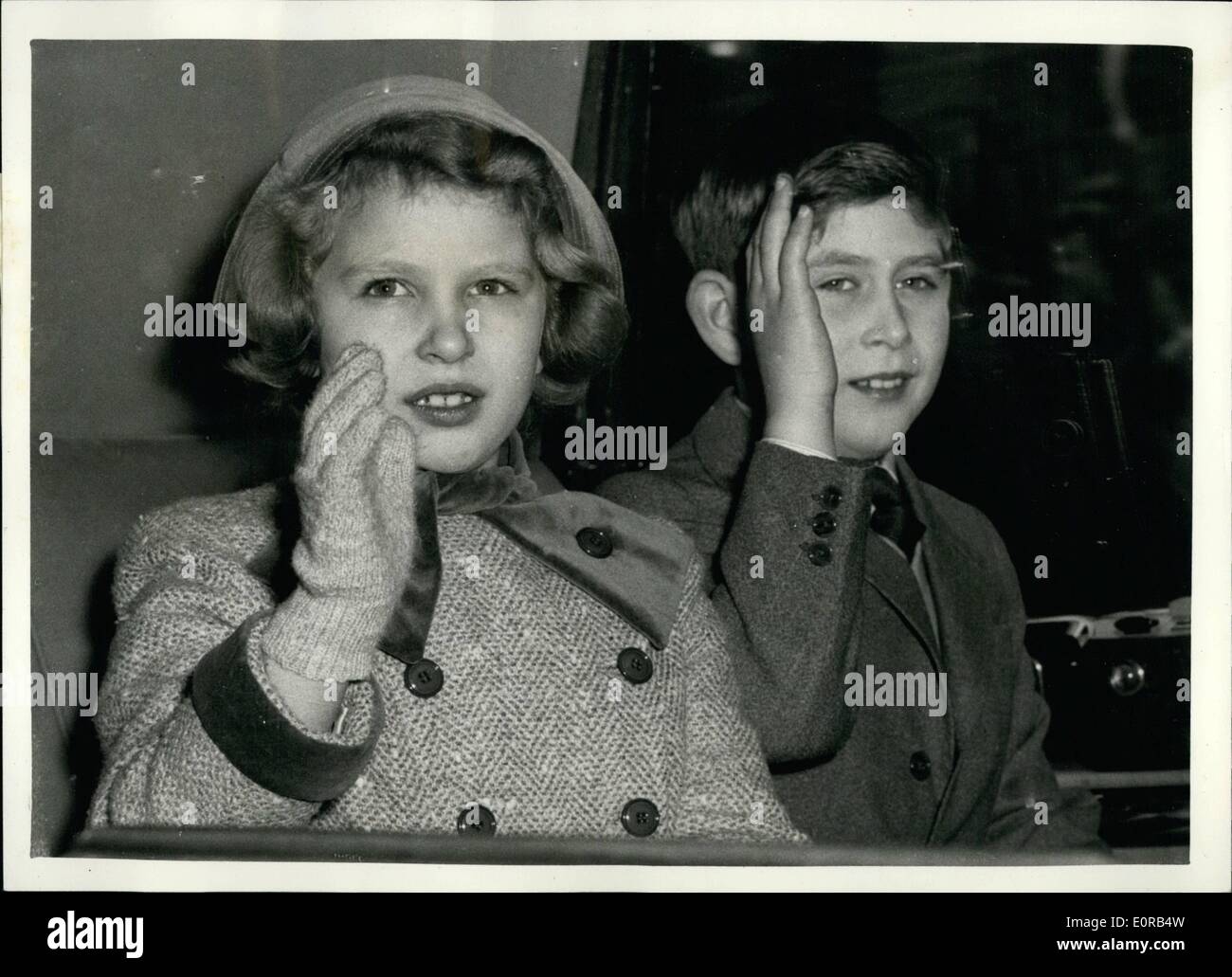 Dec. 12, 1958 - Royals Leave For Sandringham: H.M. The Queen, with ...