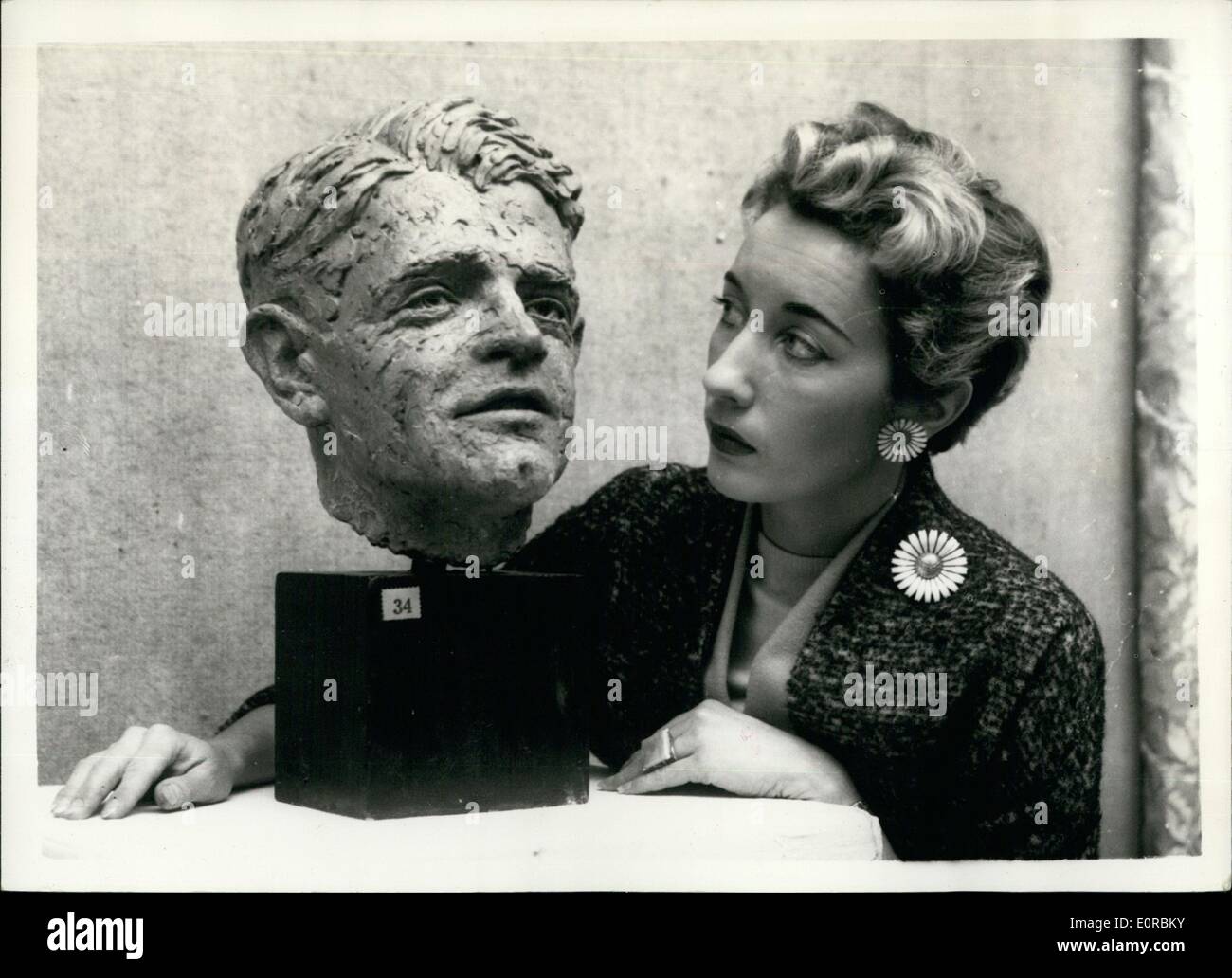 Dec. 12, 1958 - Private view - portrait sculptors exhibition. Chris ...