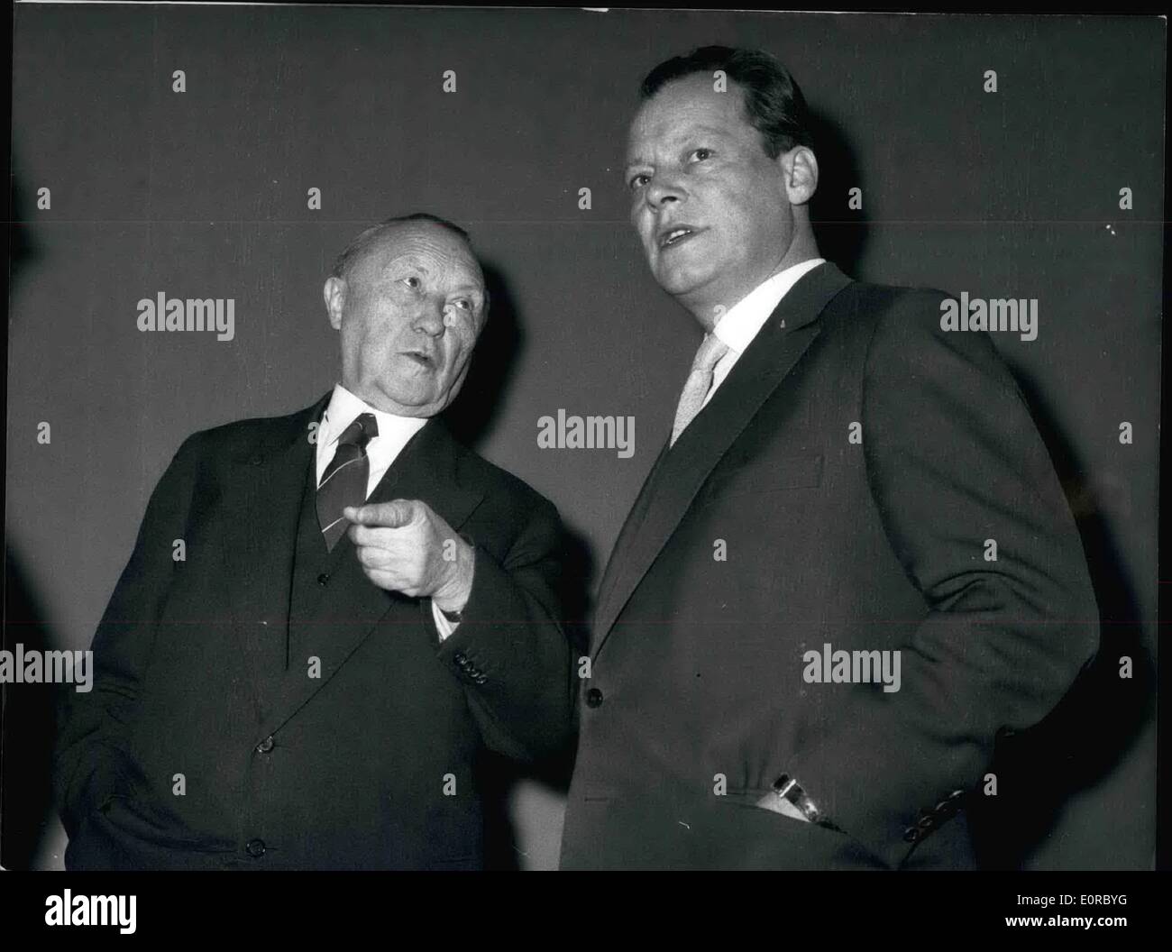 Meeting adenauer brandt in rhoendorf hi-res stock photography and ...