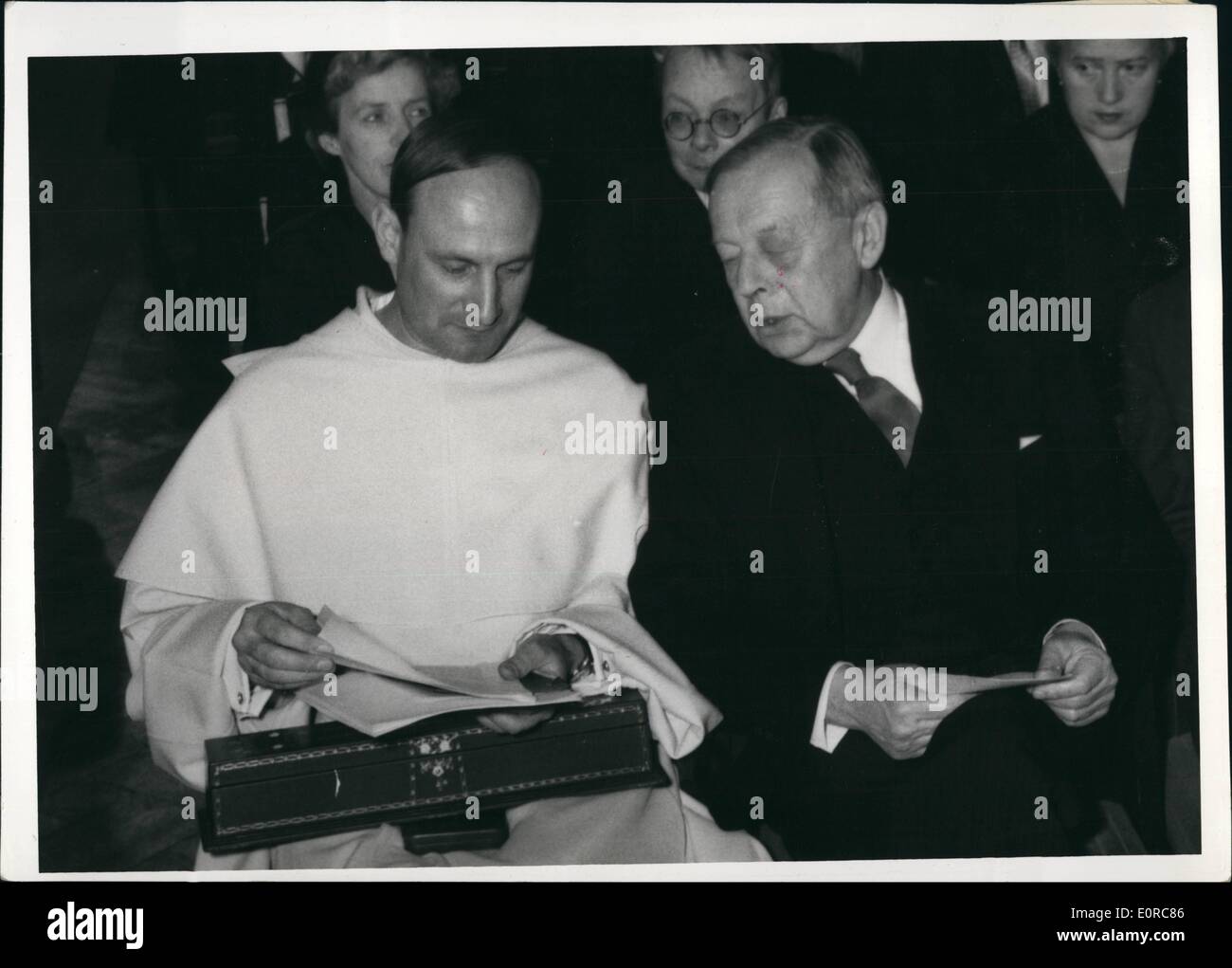 Dec. 12, 1958 - The Nobel Peace Prize was presented to Father Pire ...