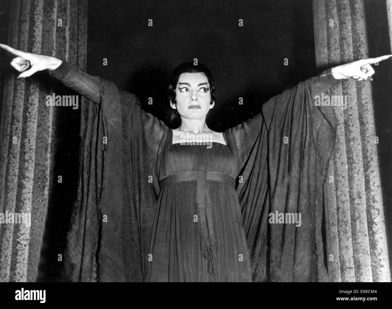 Opera singer Maria Callas as Medea at the Covent Garden Royal Opera ...