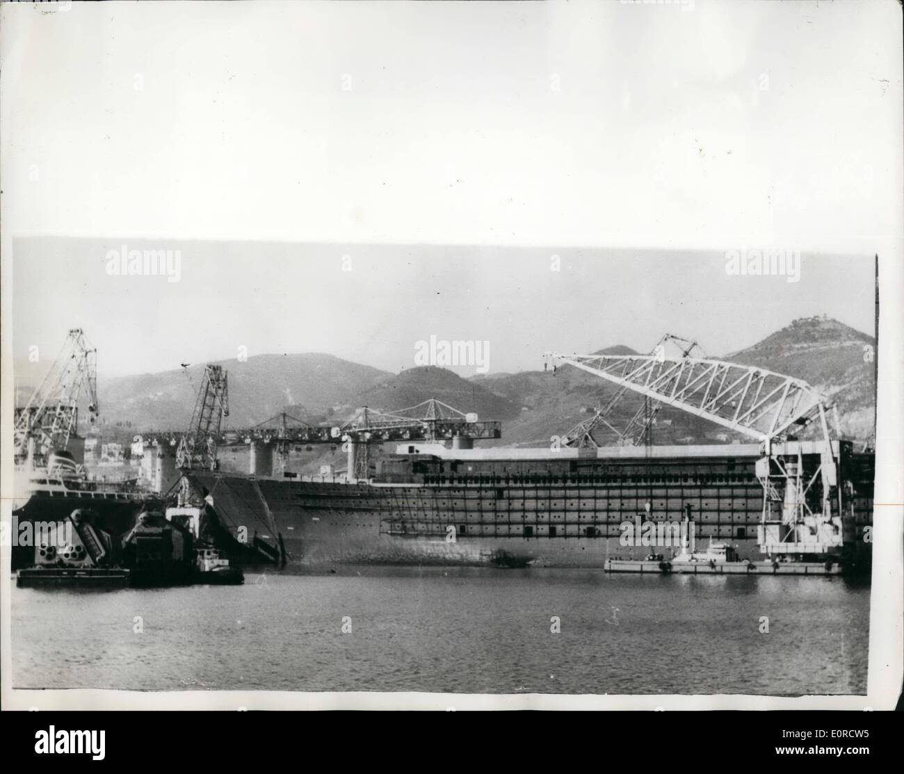 Mar. 03, 1959 - Fitting out the New Italian liner ''Leonardo Da Vinci ...