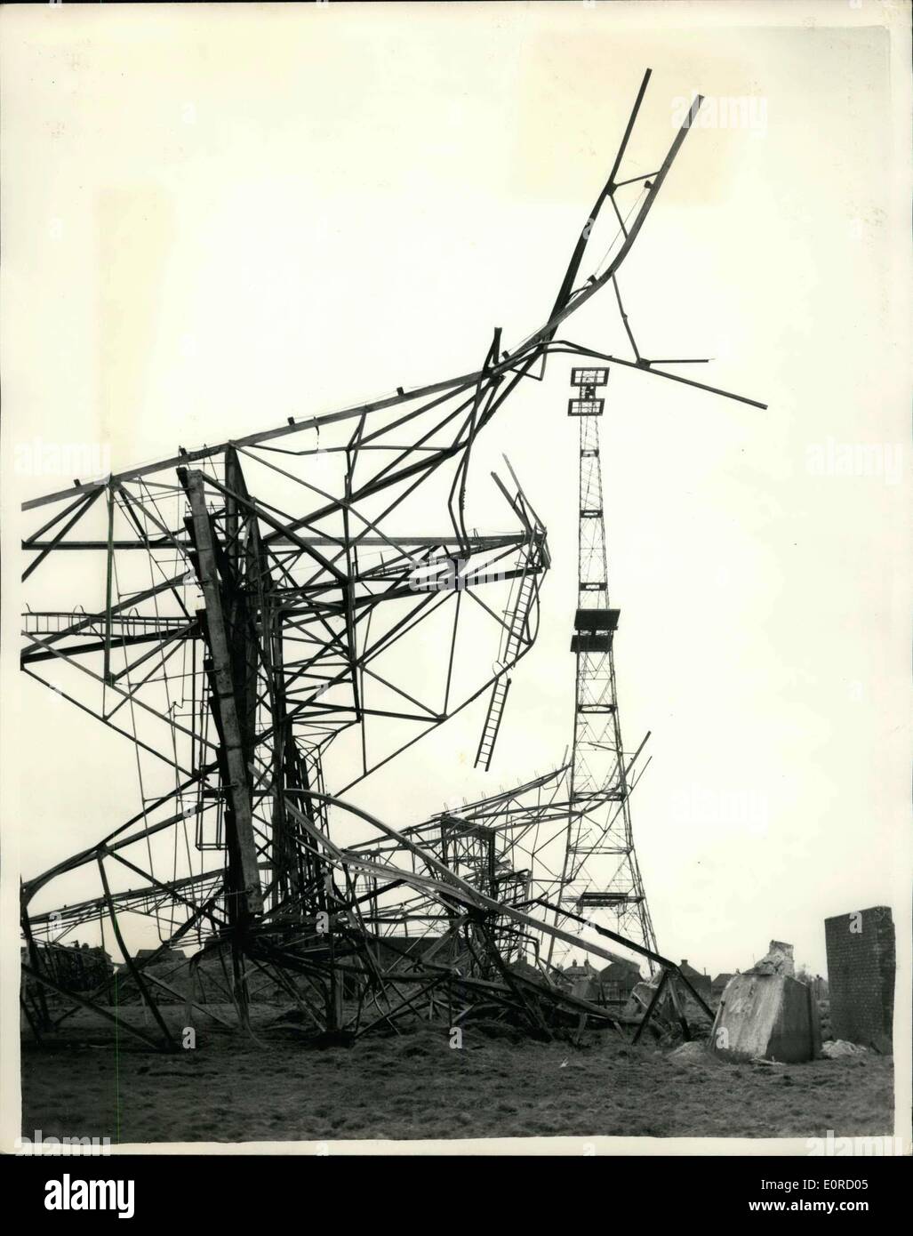 Jan. 22, 1959 - Radar Towers Blown Up At Unused R.A.F. Station. Three ...
