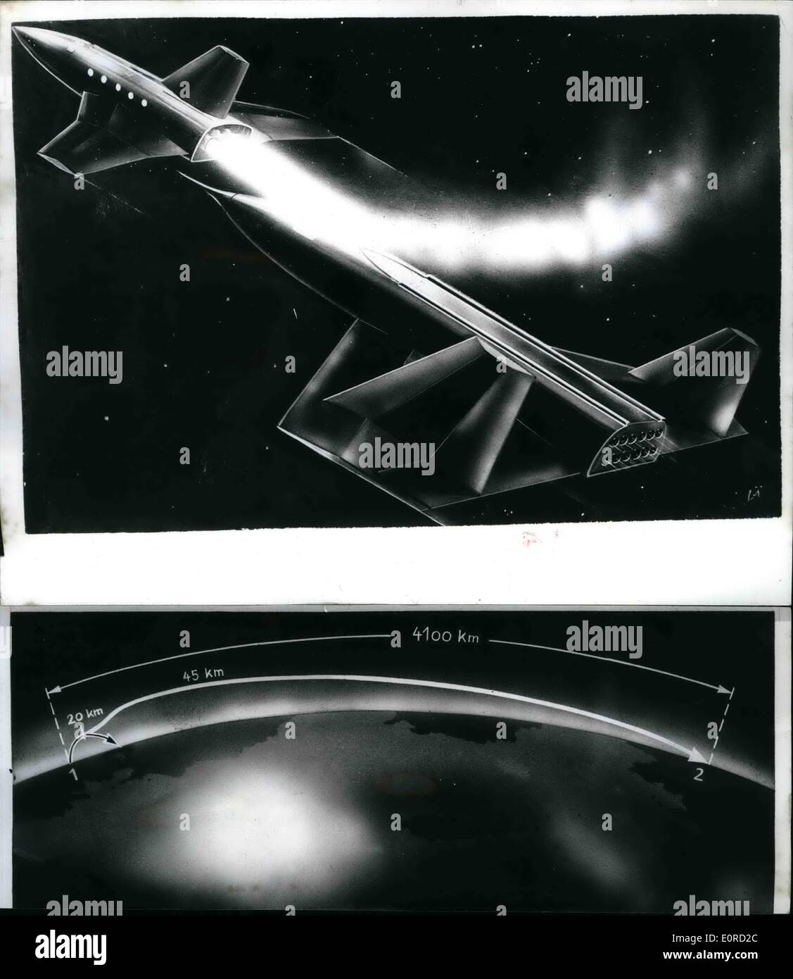 Rocket entering atmosphere hi-res stock photography and images - Alamy