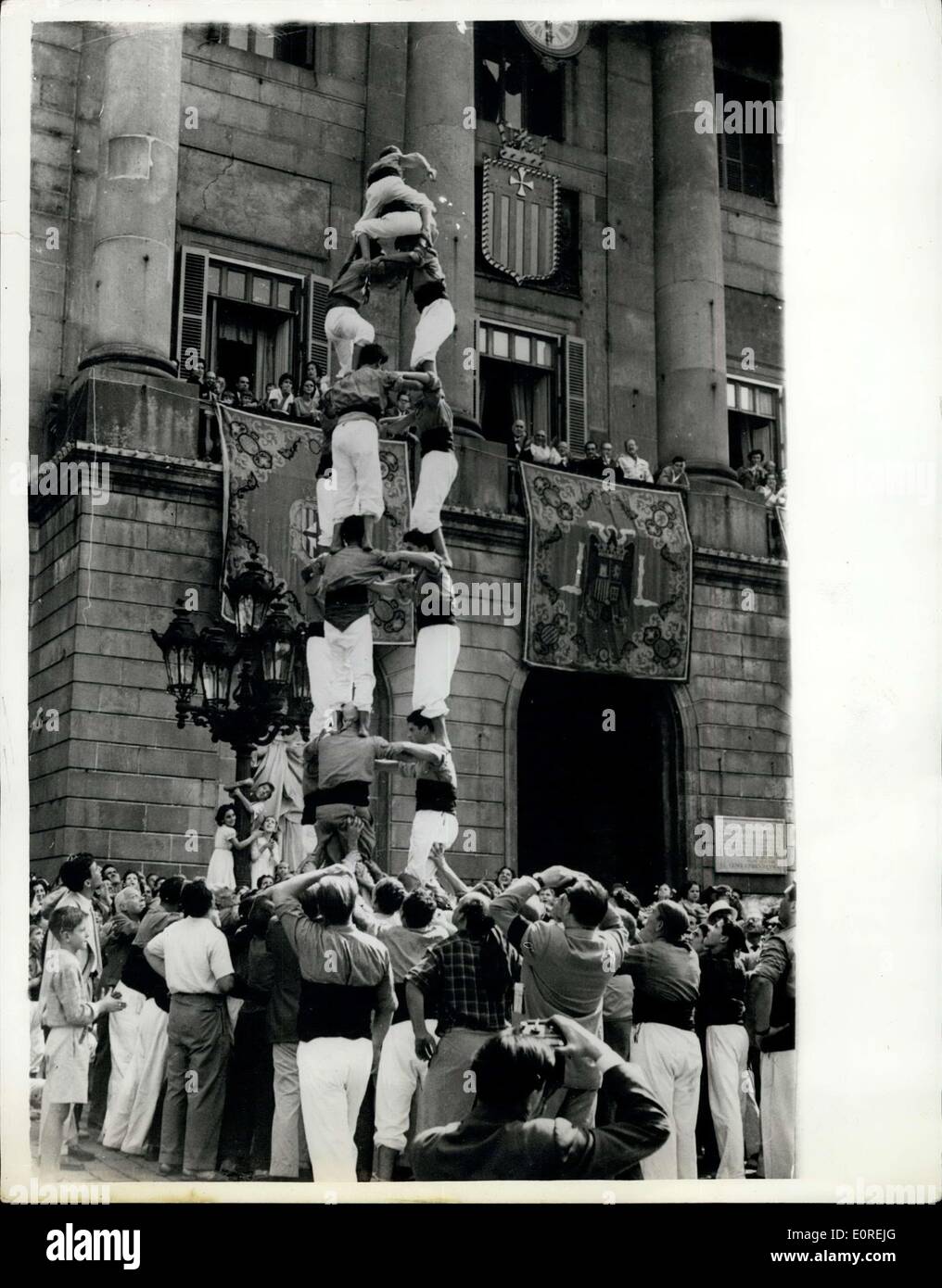 May 12, 1959 - The Human Pylon - In Catalonia.: The traditional ...