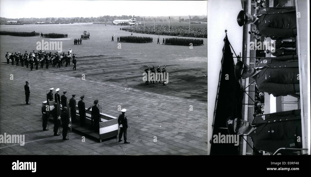 May 05, 1959 - Day of the ''US Army'' Pictured is a large troop parade ...