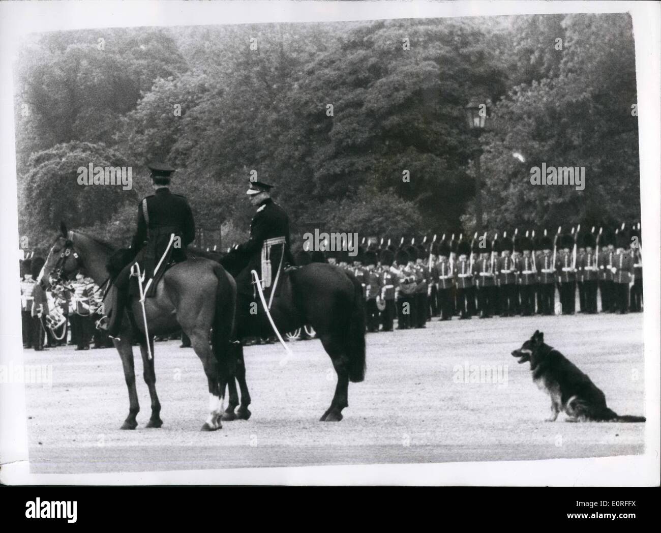 May 05, 1959 - Guard Mounting ceremony on Horse guards Parade. The ...