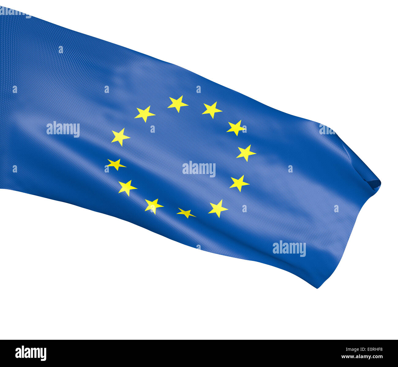 Flag of European Union on white background Stock Photo - Alamy