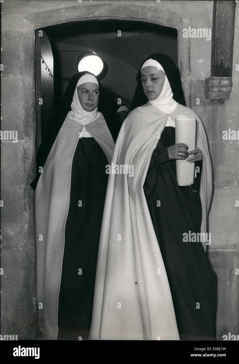Nov. 11, 1959 - Jeanne Moreau as Carmelite Nun New Delhi. Jeanne Moreau ...