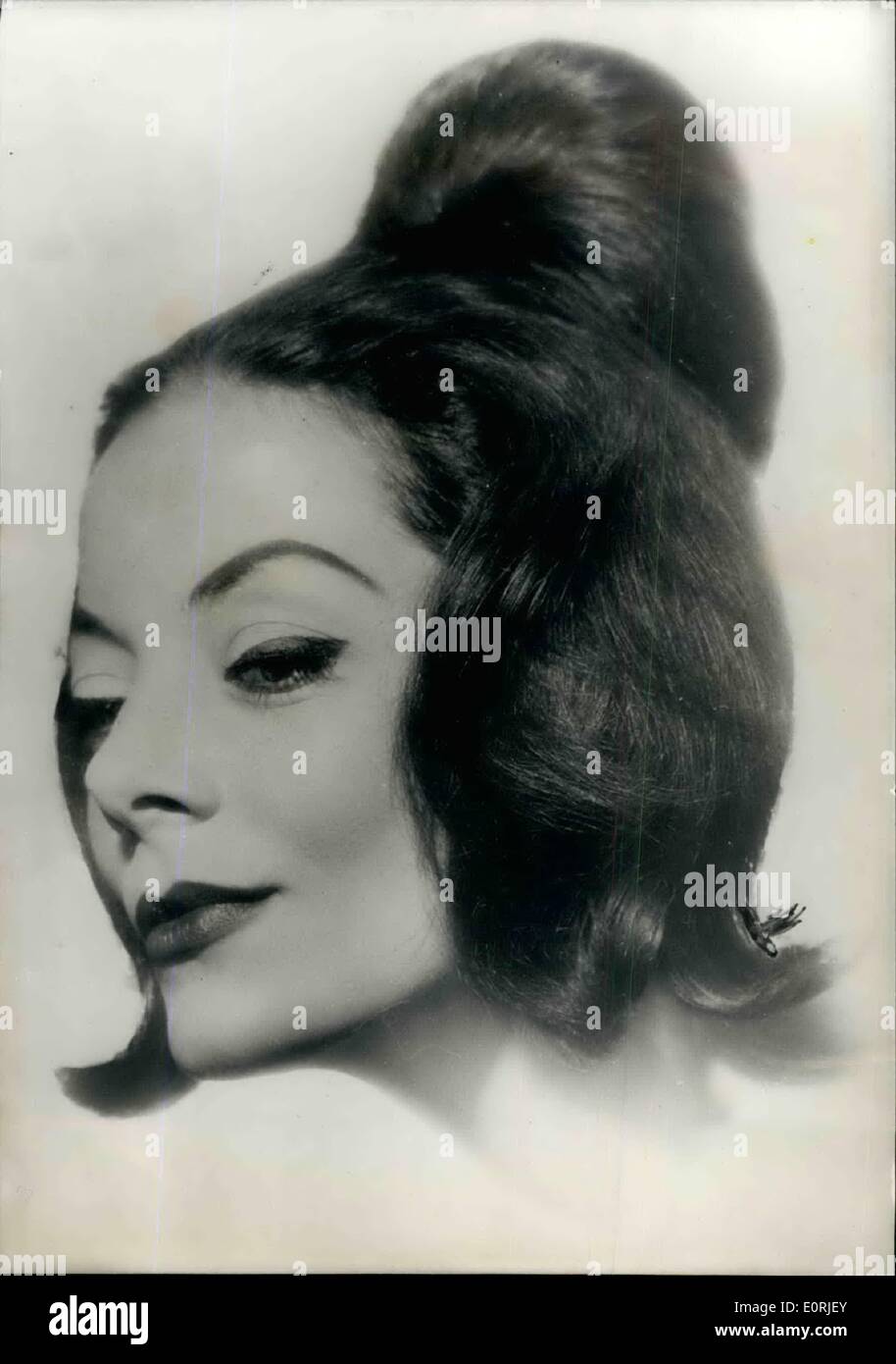 Oct. 10, 1959 - Latest In Hair Style. Photo shows Winter Coiffure From ...