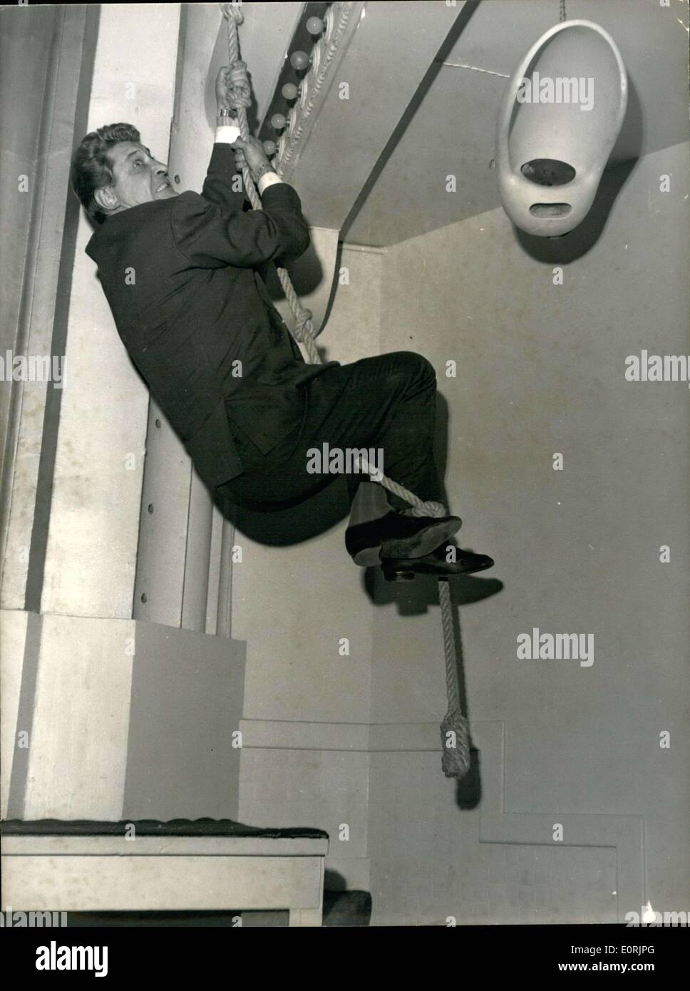 Nov. 24, 1959 - Roger Nicolas on the Set of ''Bidule' Stock Photo - Alamy