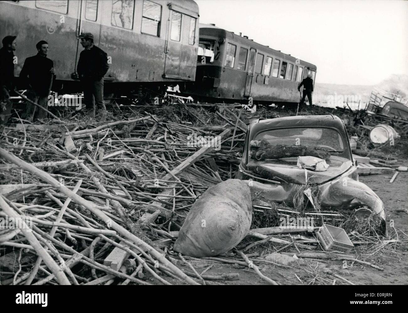 Dec. 05, 1959 - A dam breaks causes significant destruction Stock Photo ...