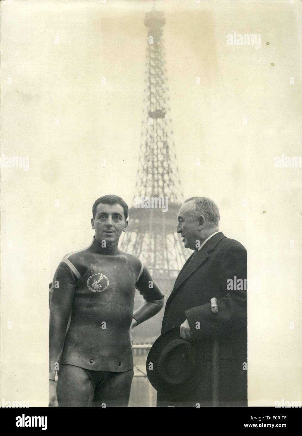 Dec. 10, 1959 - Former Prefect Paris Police At Foot of Eiffel Tower ...