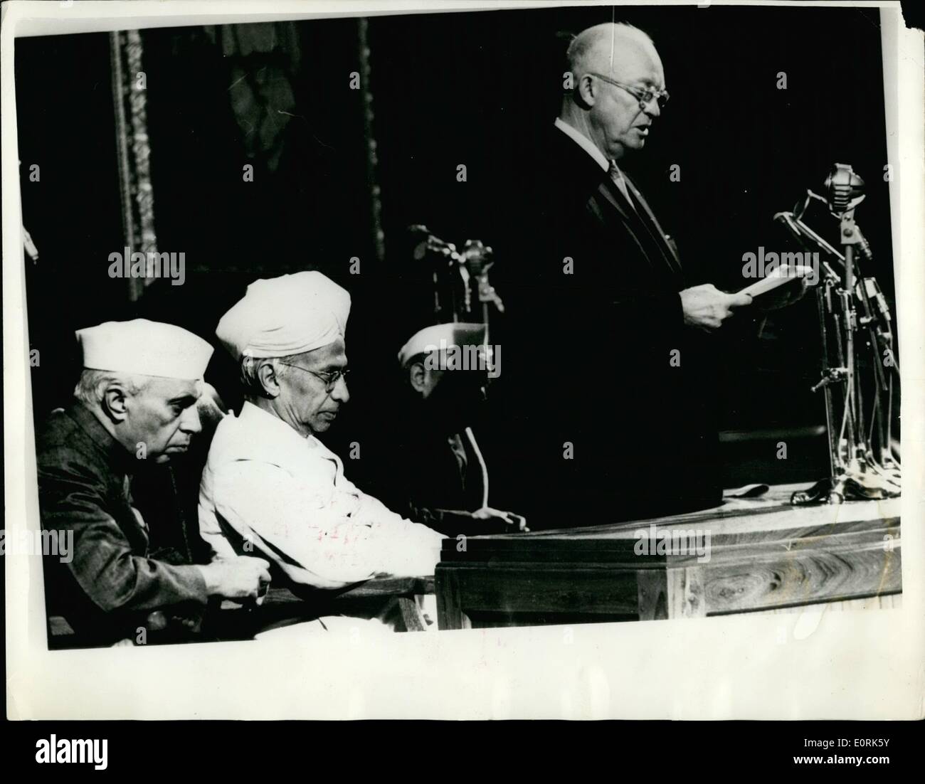 Dec. 12, 1959 - President Eisenhower Addresses The Indian Parliament ...