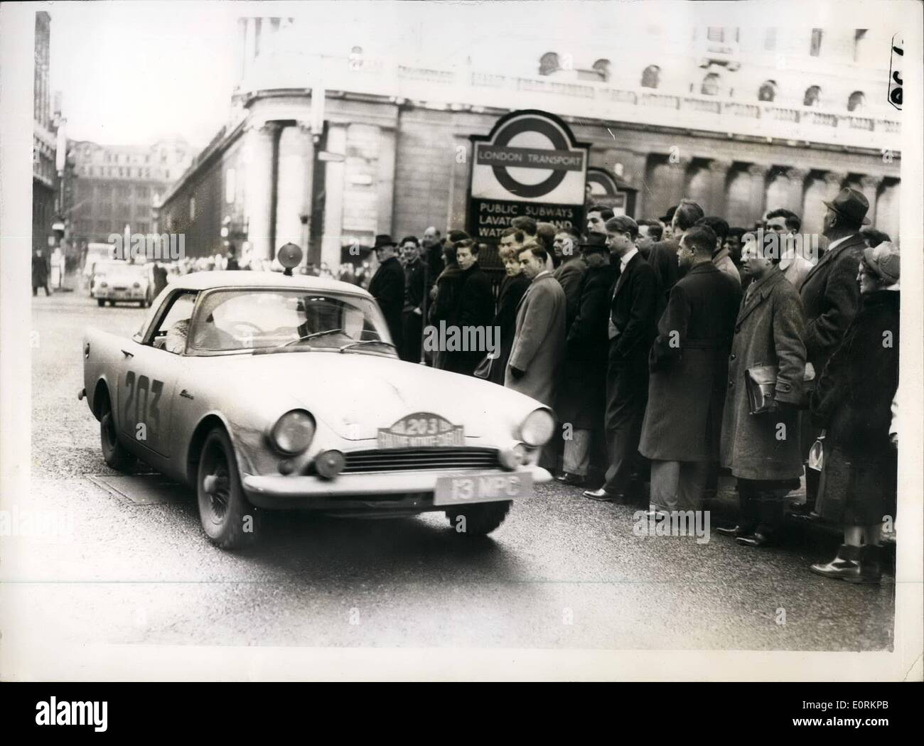 Jan. 01, 1960 - MONTE CARLO RALLY COMPETITORS GO THROUGH LONDON ...