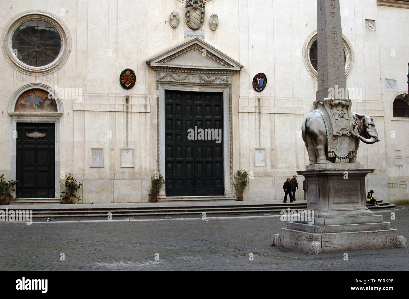 Italy. Rome. Basilica of Saint Mary above Minerva and the Minerva's ...