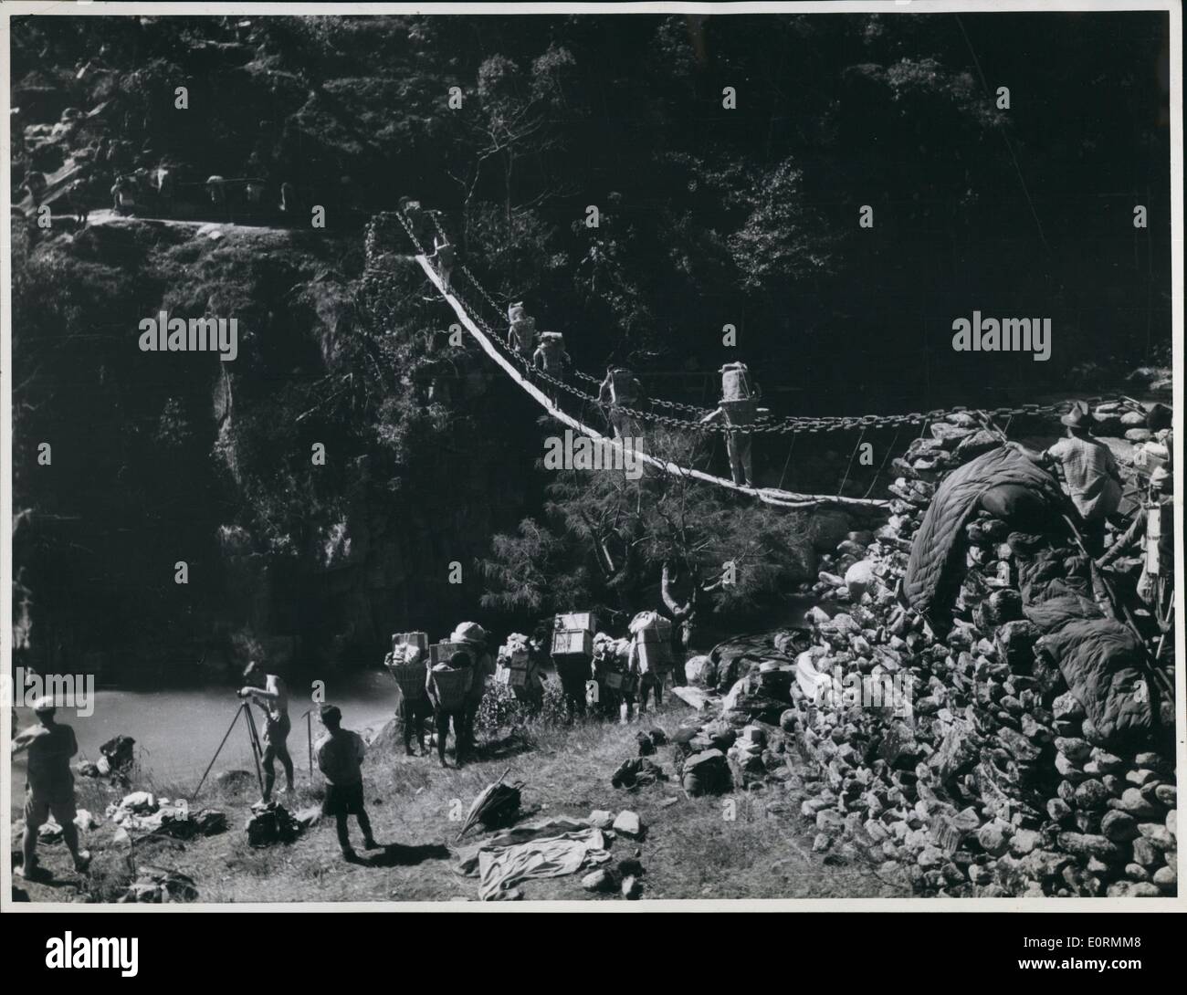 Jan 1, 1960 - Chain bridge over Stock Photo - Alamy