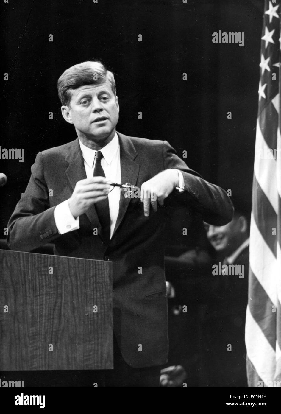 President John F. Kennedy during press conference Stock Photo - Alamy