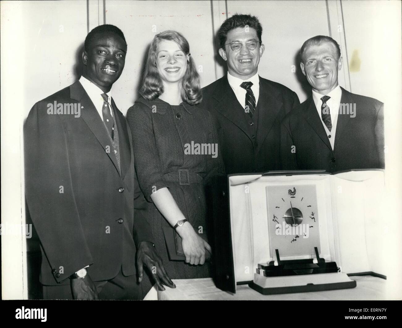 Mar. 03, 1960 - Left to right: Abdoulaye Seye, high jump record holder ...
