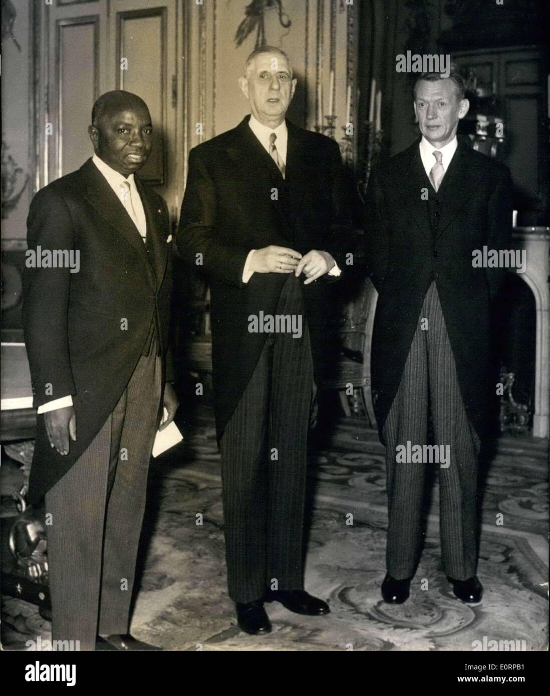 Feb. 11, 1960 - First Cameroon Ambassador in Paris, Jacques Moukouri ...