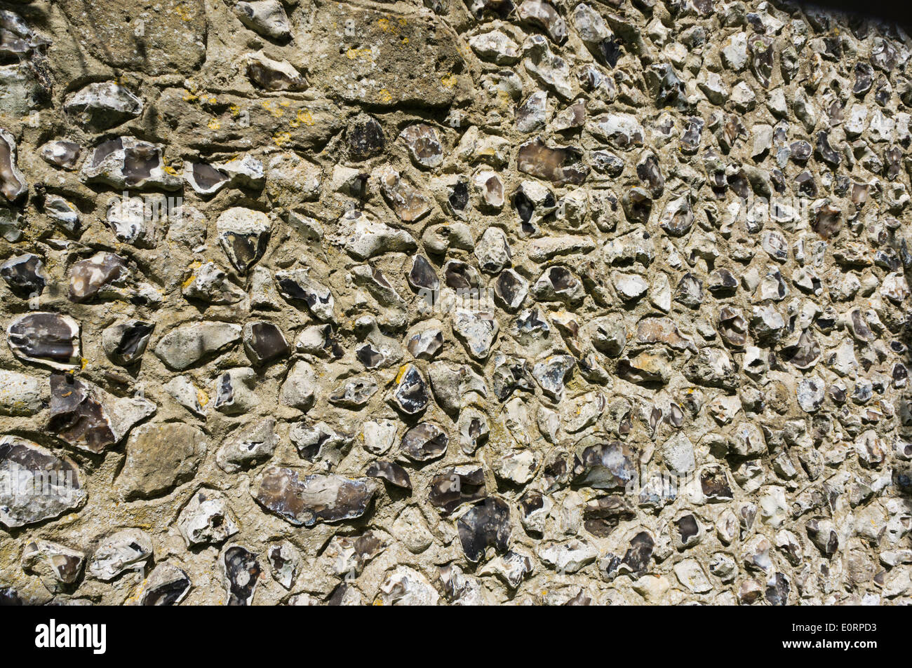 Medieval flint wall, England, UK Stock Photo - Alamy