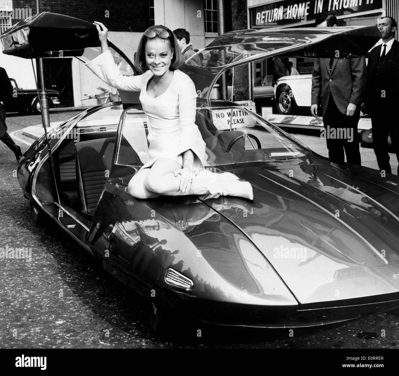 Actress Loni von Friedl with Doppelganger car Stock Photo - Alamy