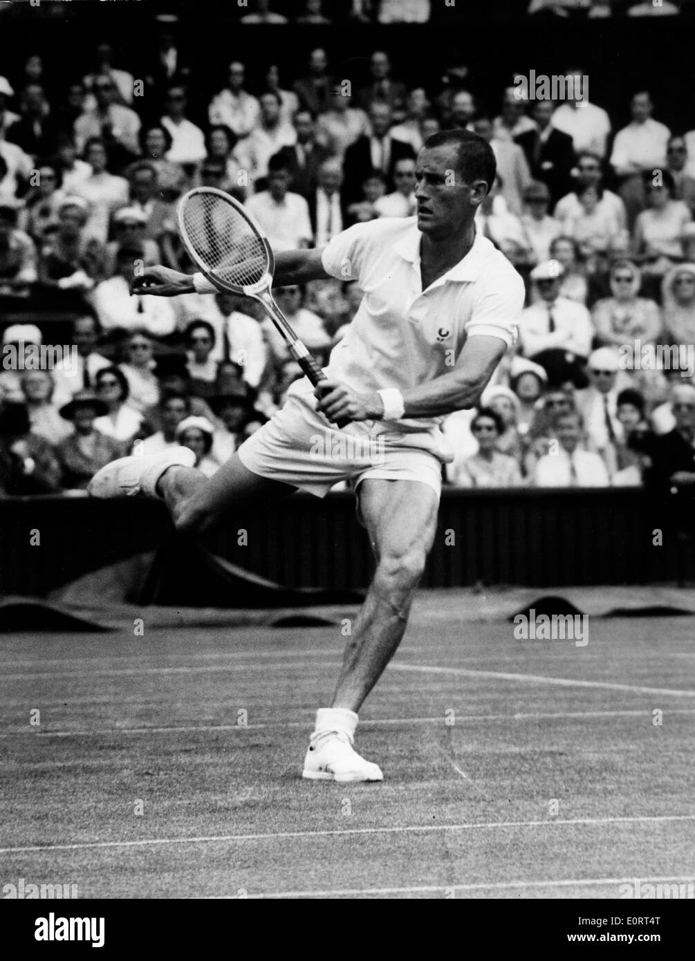 Tennis pro Neal Fraser playing a match Stock Photo - Alamy