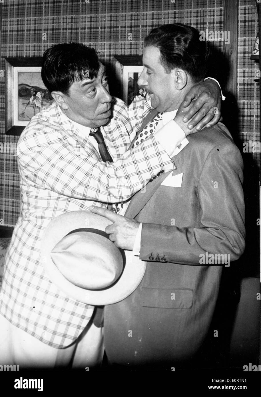 Actor Fernandel in co-star in film scene Stock Photo - Alamy