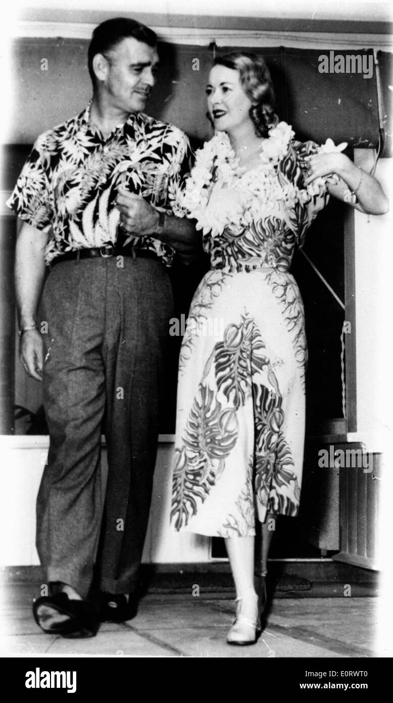 Actor Clark Gable on vacation with wife Sylvia Ashley Stock Photo - Alamy