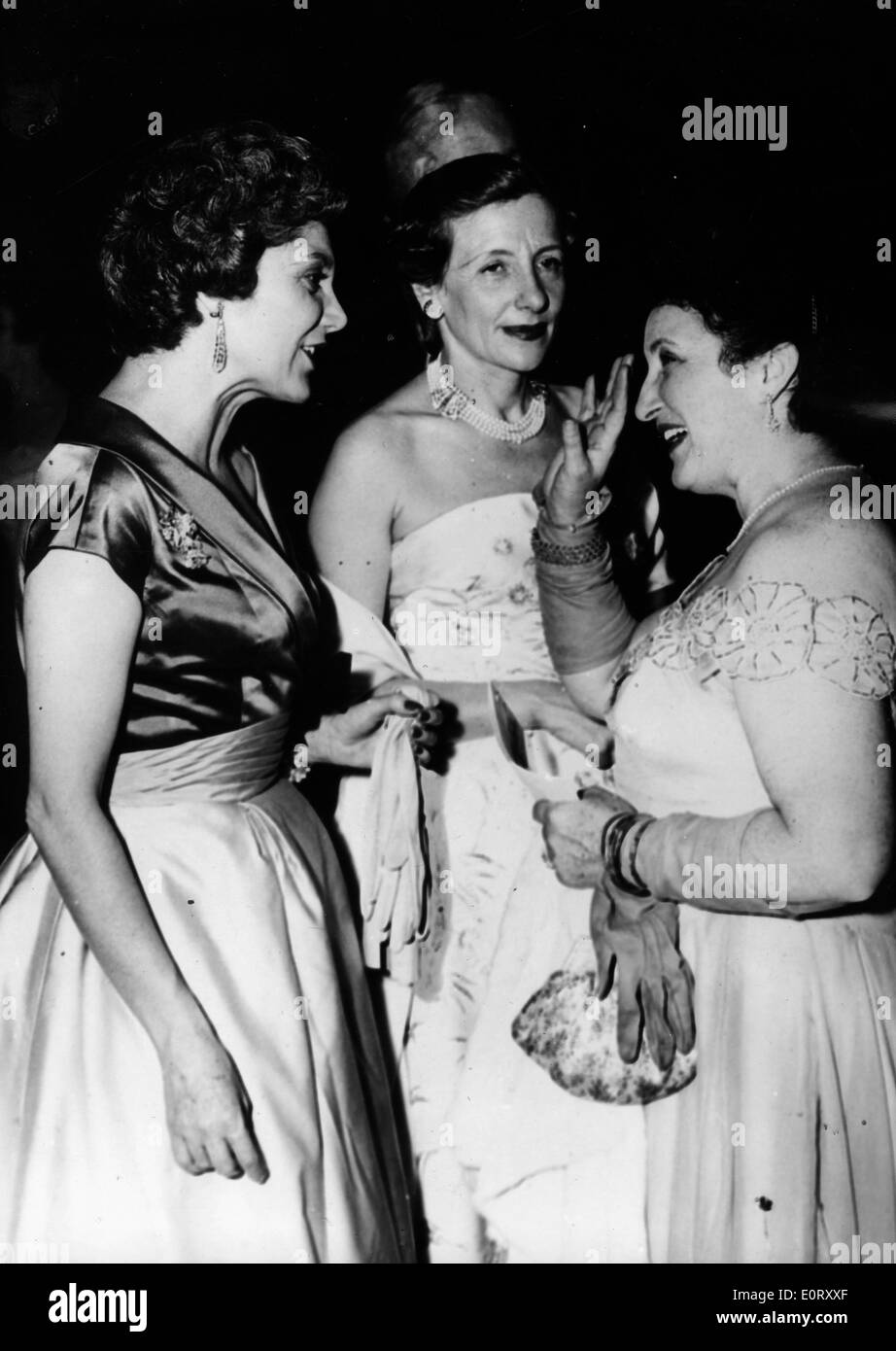 LILY CICUREL, left, wife of French politician P. Mendes-France, speaks ...
