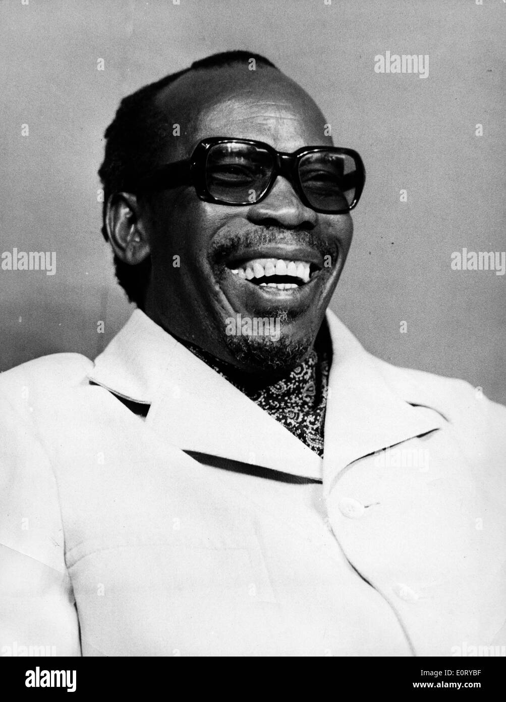 First president of Botswana SERETSE KHAMA laughs Stock Photo - Alamy