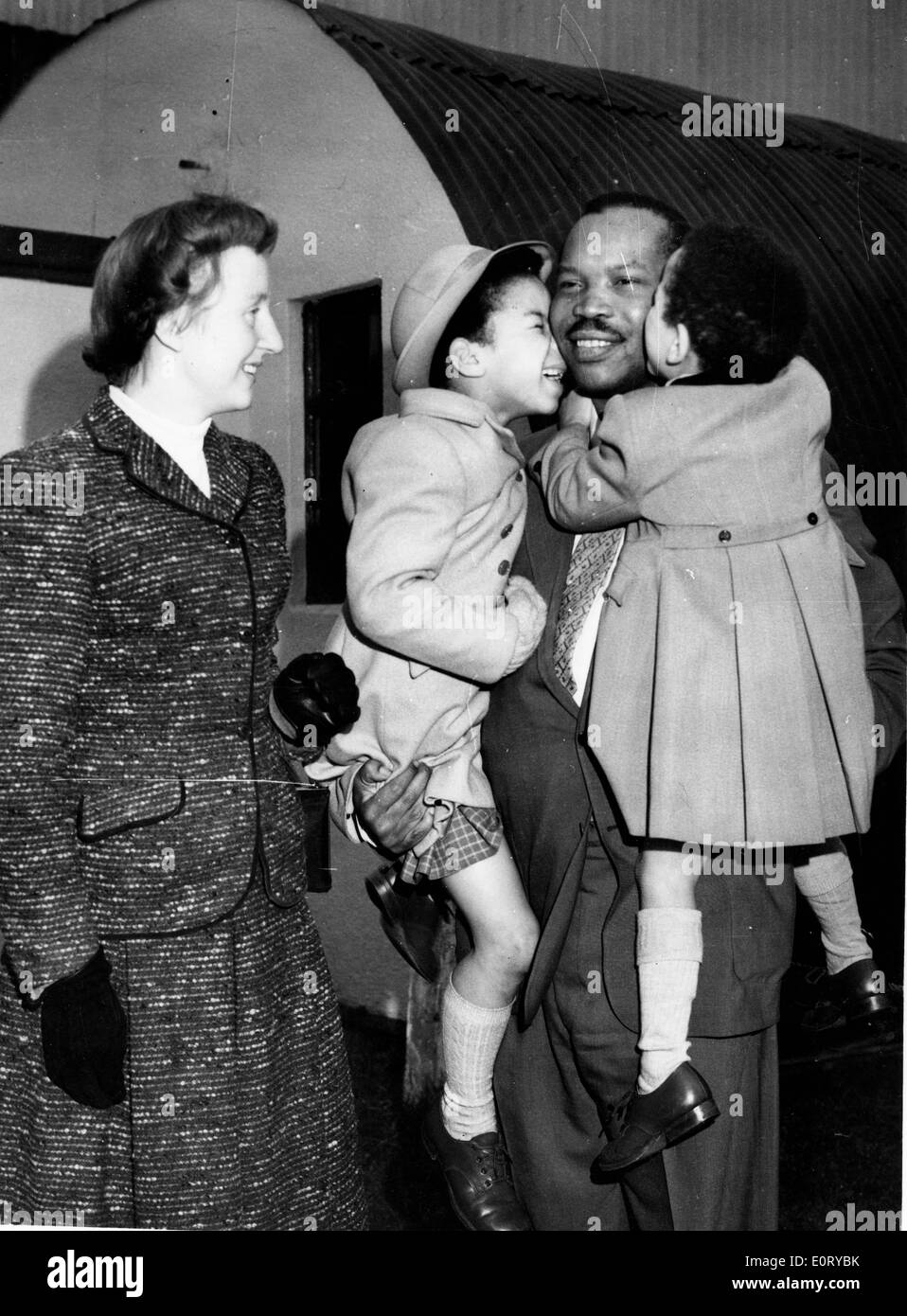 First president of Botswana SERETSE KHAMA, left his wife, RUTH Stock ...