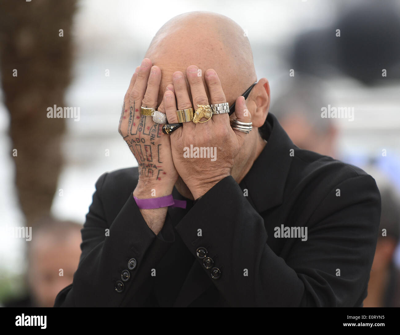 Cannes, France. 19th May, 2014. US writer Bruce Wagner poses during the ...