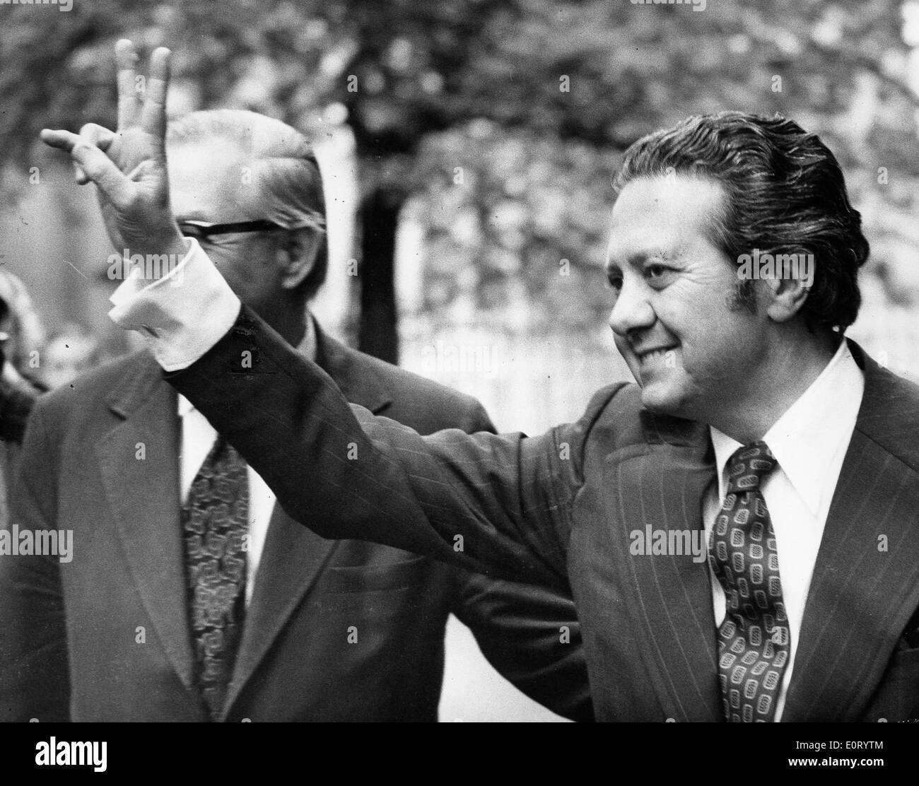 People waving greeting Black and White Stock Photos & Images - Alamy