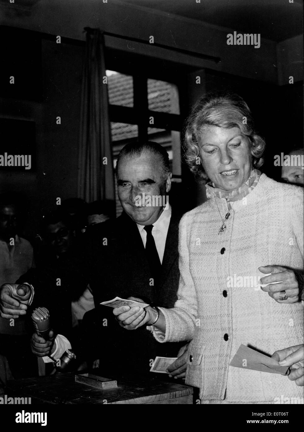 President Georges Pompidou and Claude campaign Stock Photo - Alamy